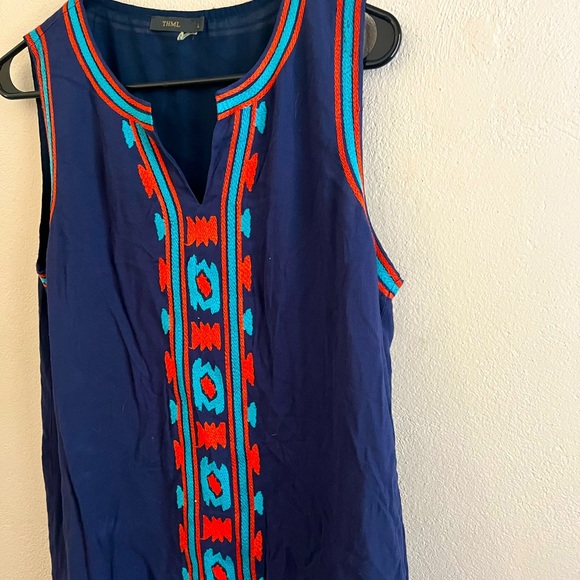 Tops | Thml Bohemian Embroidered Vneck Tank Top | Poshmark
